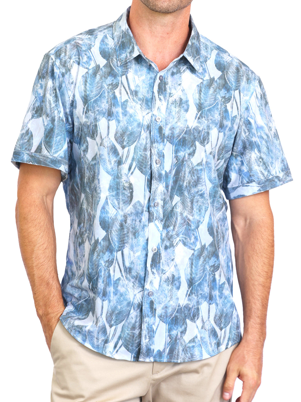 Island Crew Men's Stretch Short Sleeve Aloha Shirt: Island Essence ...